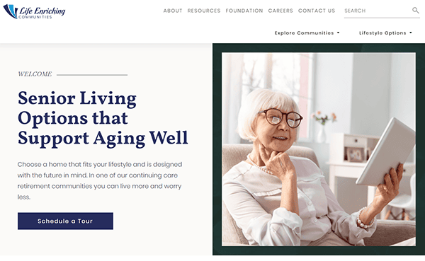 20 Best Senior Living Website Designs I CyberOptik