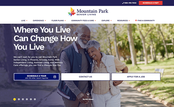 20 Best Senior Living Website Designs I CyberOptik