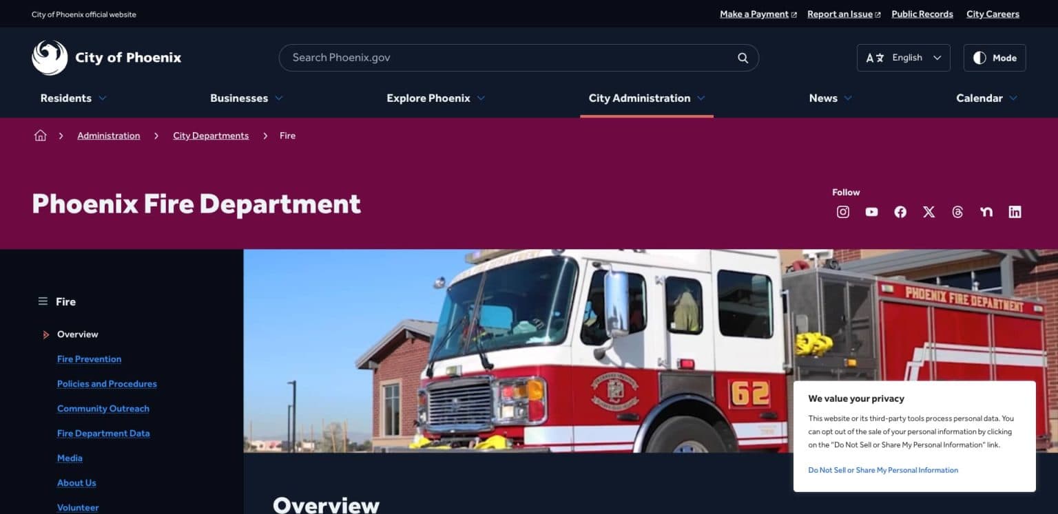 20 Best Fire Department Websites of 2026 I CyberOptik